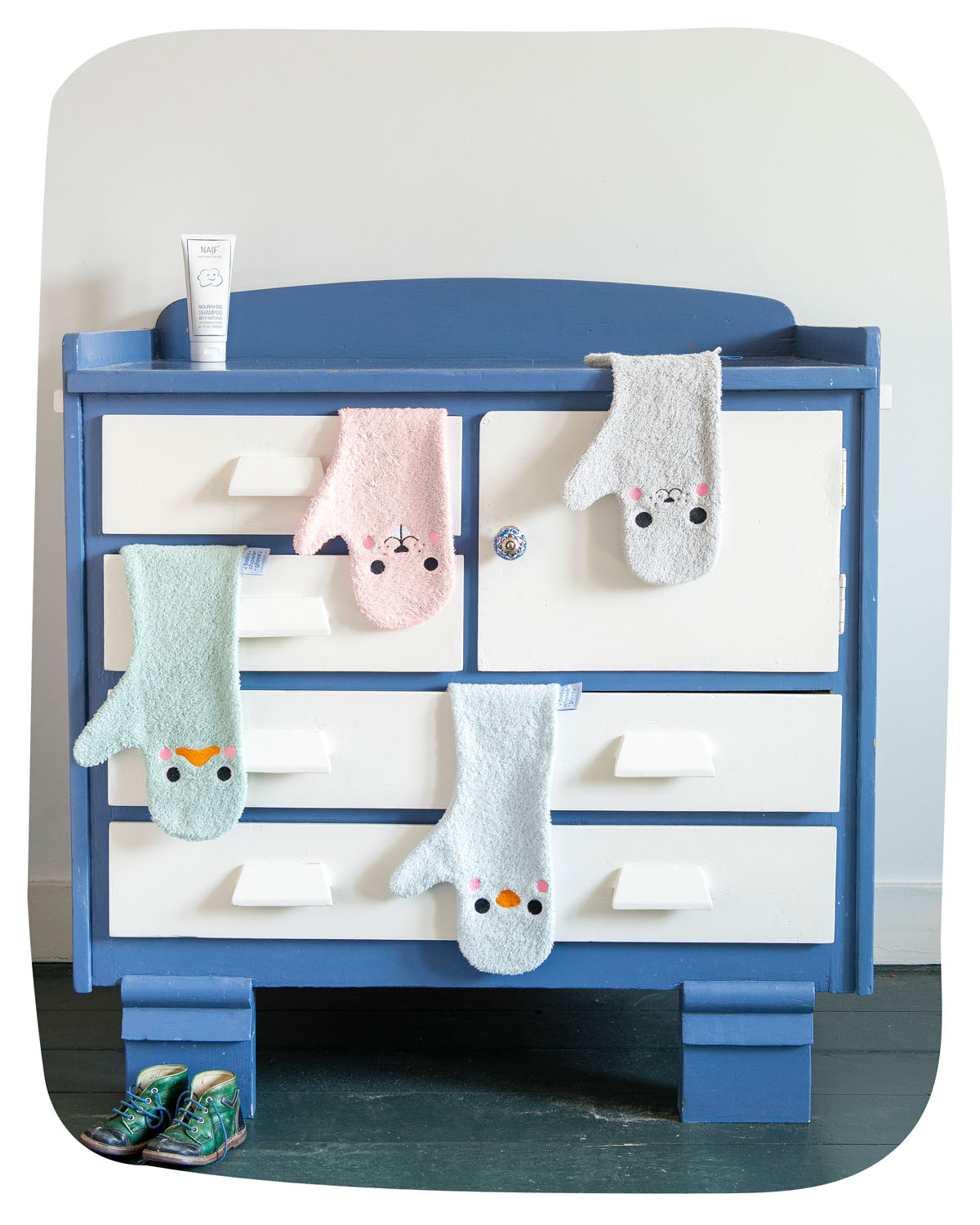 Gant baby shower glove - gant de toilette spécial douche